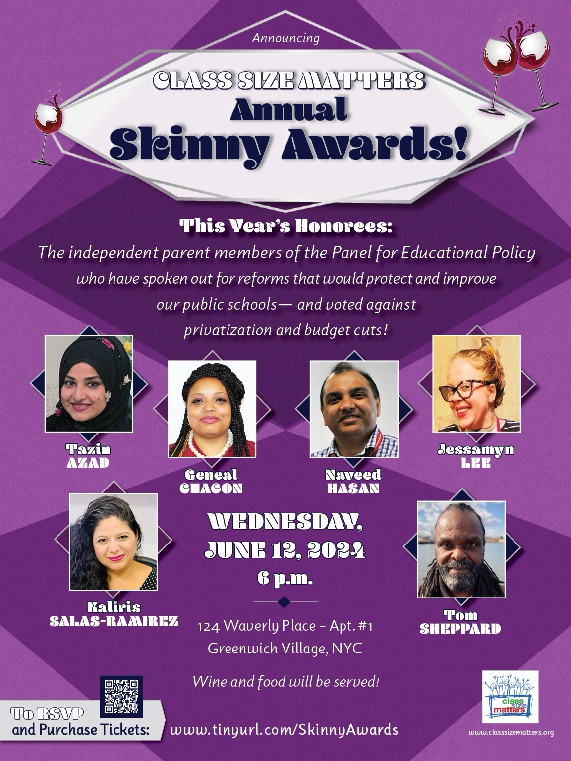 Join Me at the Skinny Awards on June 12 in NYC!! | Diane Ravitch's blog