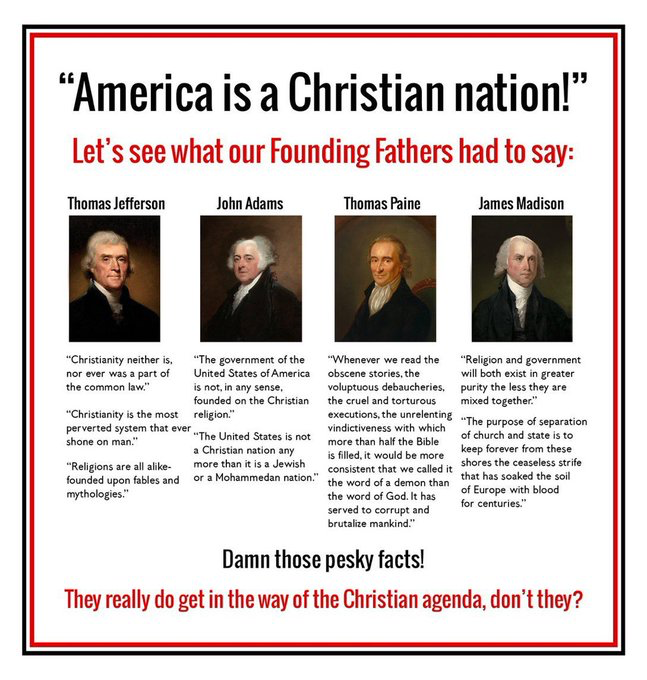 Founding Fathers: Why the U.S. is NOT a Christian Nation | Diane ...